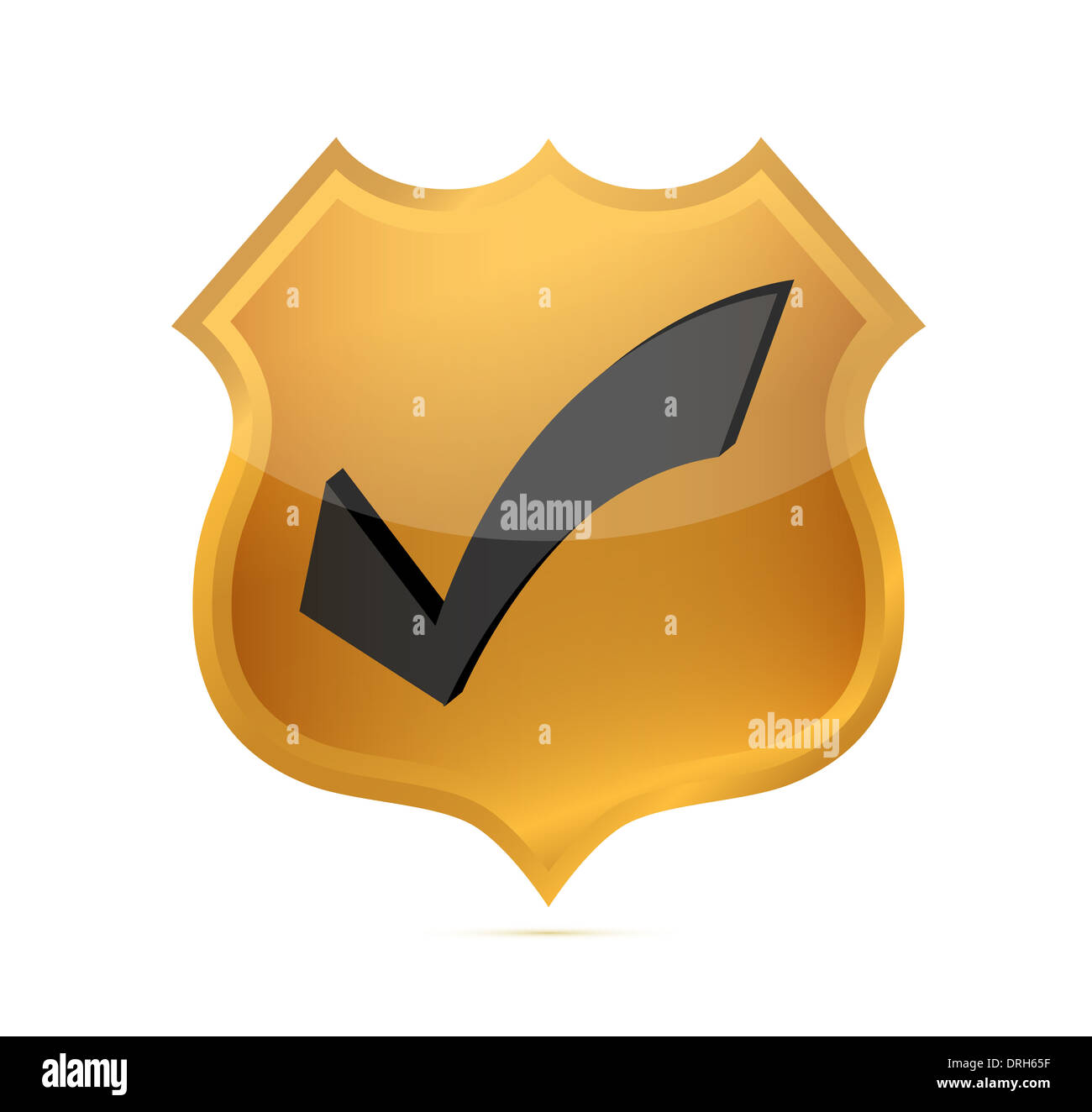 Gold Quality shield Icon illustration design over white Stock Photo - Alamy