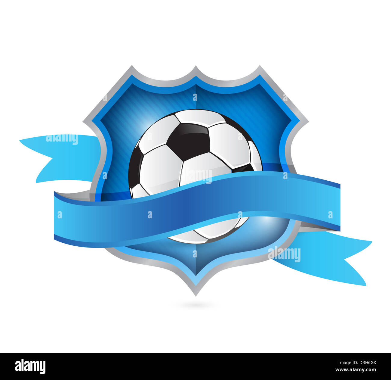 soccer shield seal illustration design over a white background Stock ...