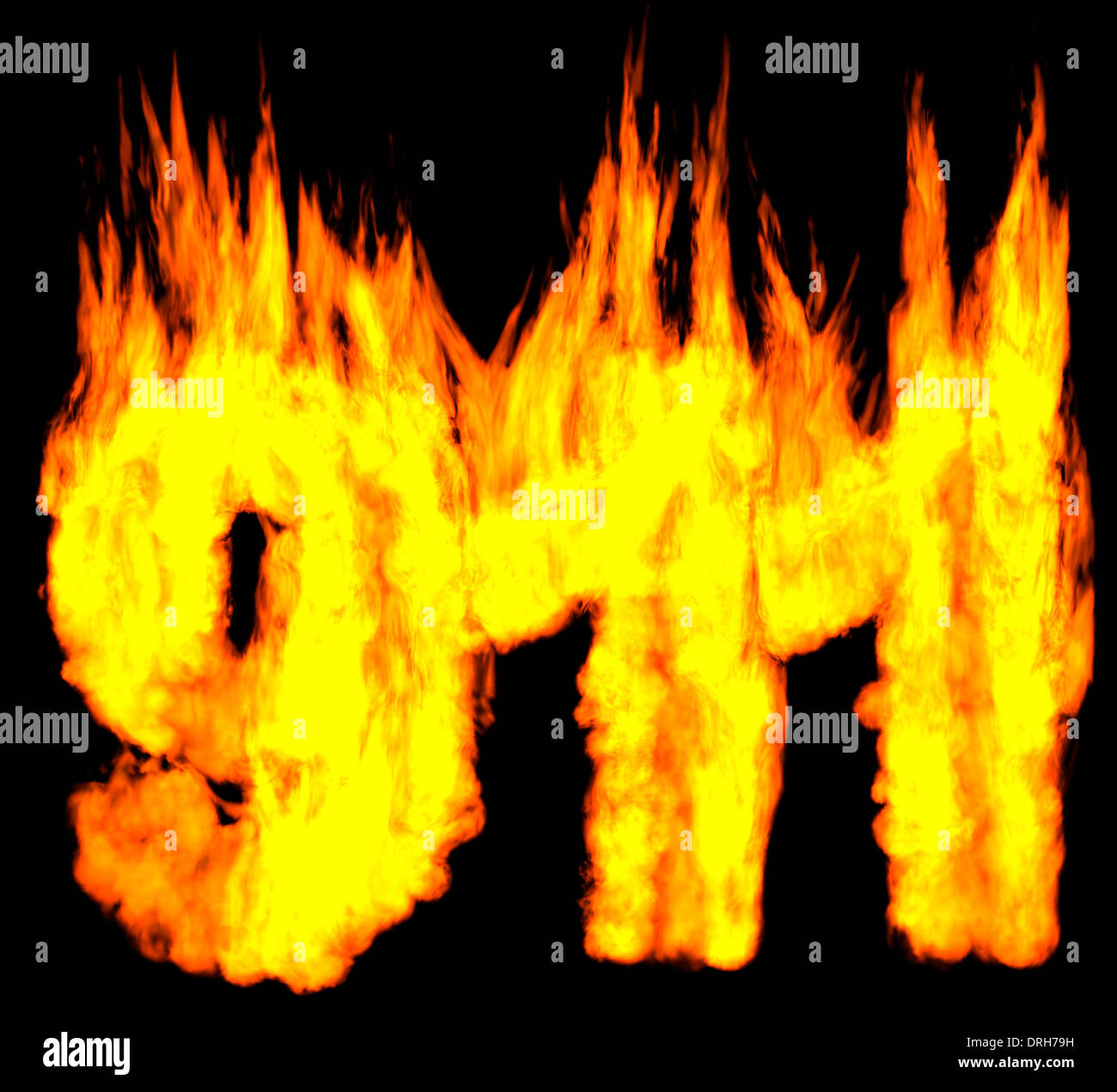 Burning 911 emergency number isolated on black background. Conceptual ...
