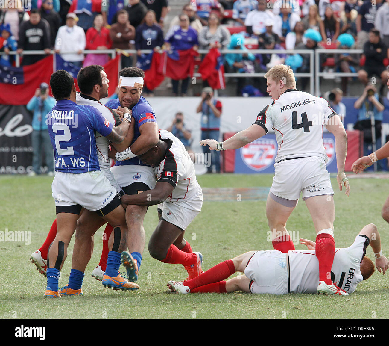 Las Vegas, Nevada, USA. 26th Jan, 2014. Canada Rugby team plays Samoa ...