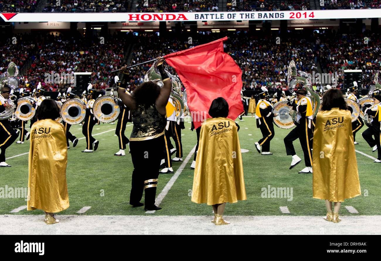 Atlanta, Georgia, USA. 25th Jan, 2014. The Mighty Marching Hornets from ...