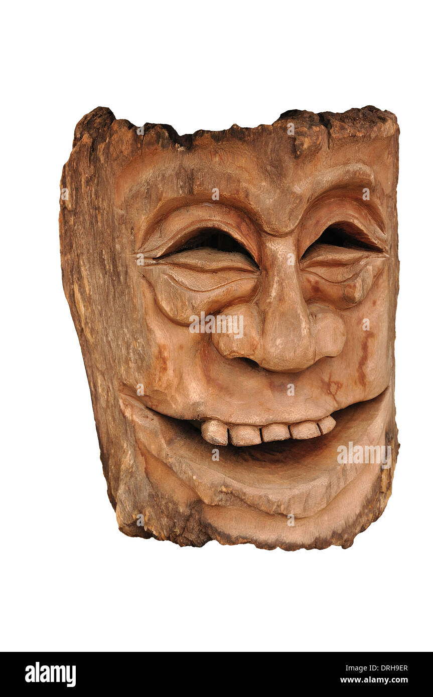 Wooden asian face mask hi-res stock photography and images - Alamy