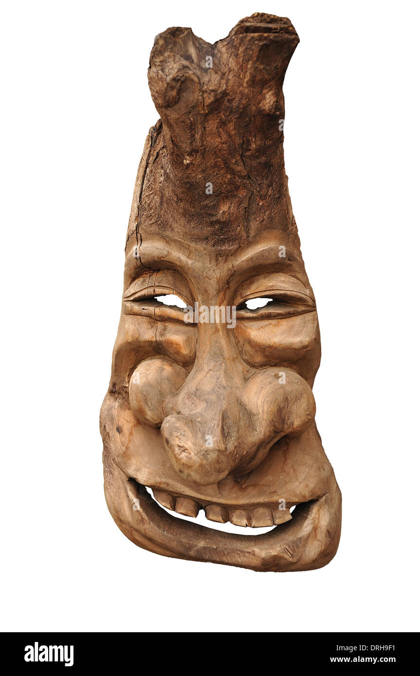 Wooden asian face mask hi-res stock photography and images - Alamy