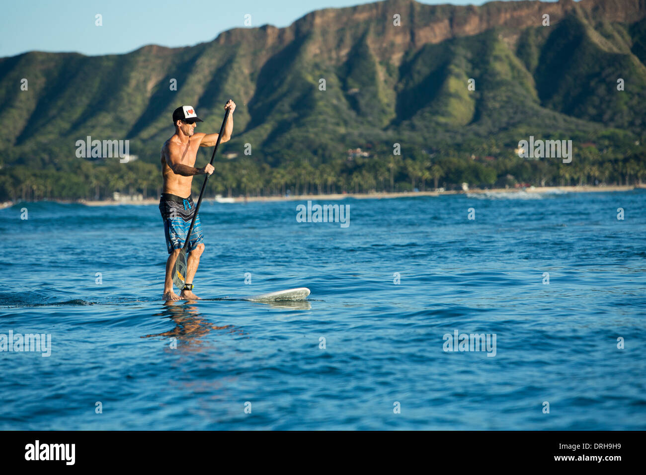 Hawaii Honolulu SUP Stand up Paddle board Waikiki Beach board ocean ...