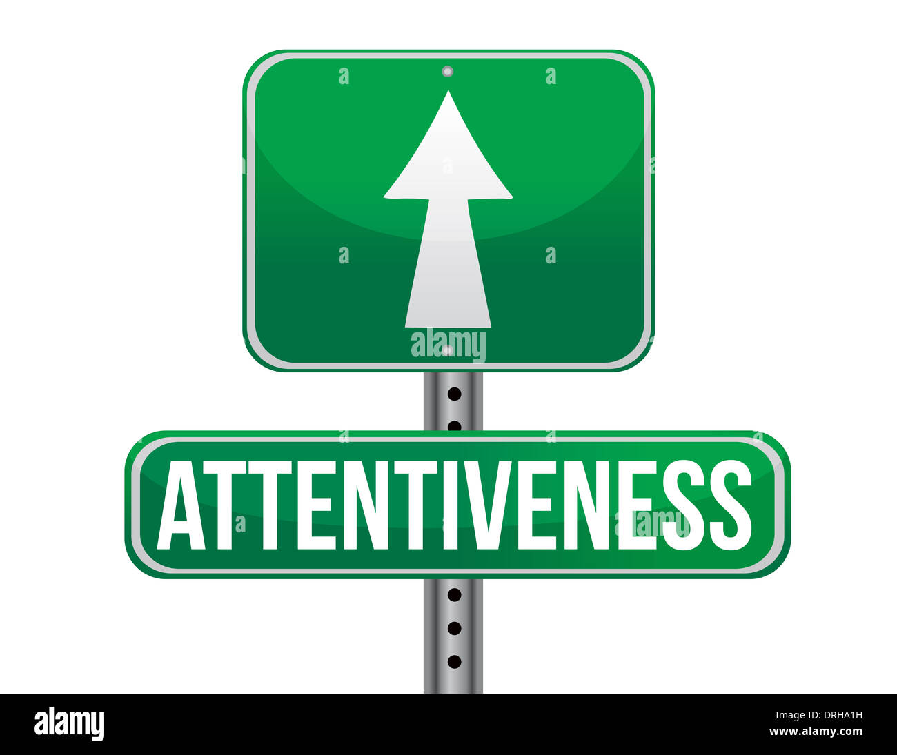 attentiveness road sign illustration design over a white background ...