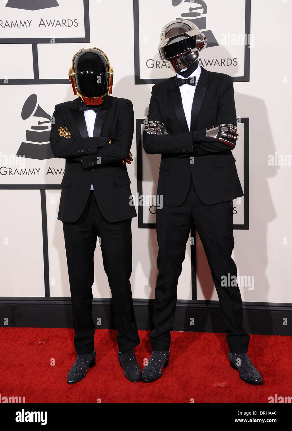 Los Angeles, California, USA. 26th Jan, 2014. Daft Punk arrives for the ...