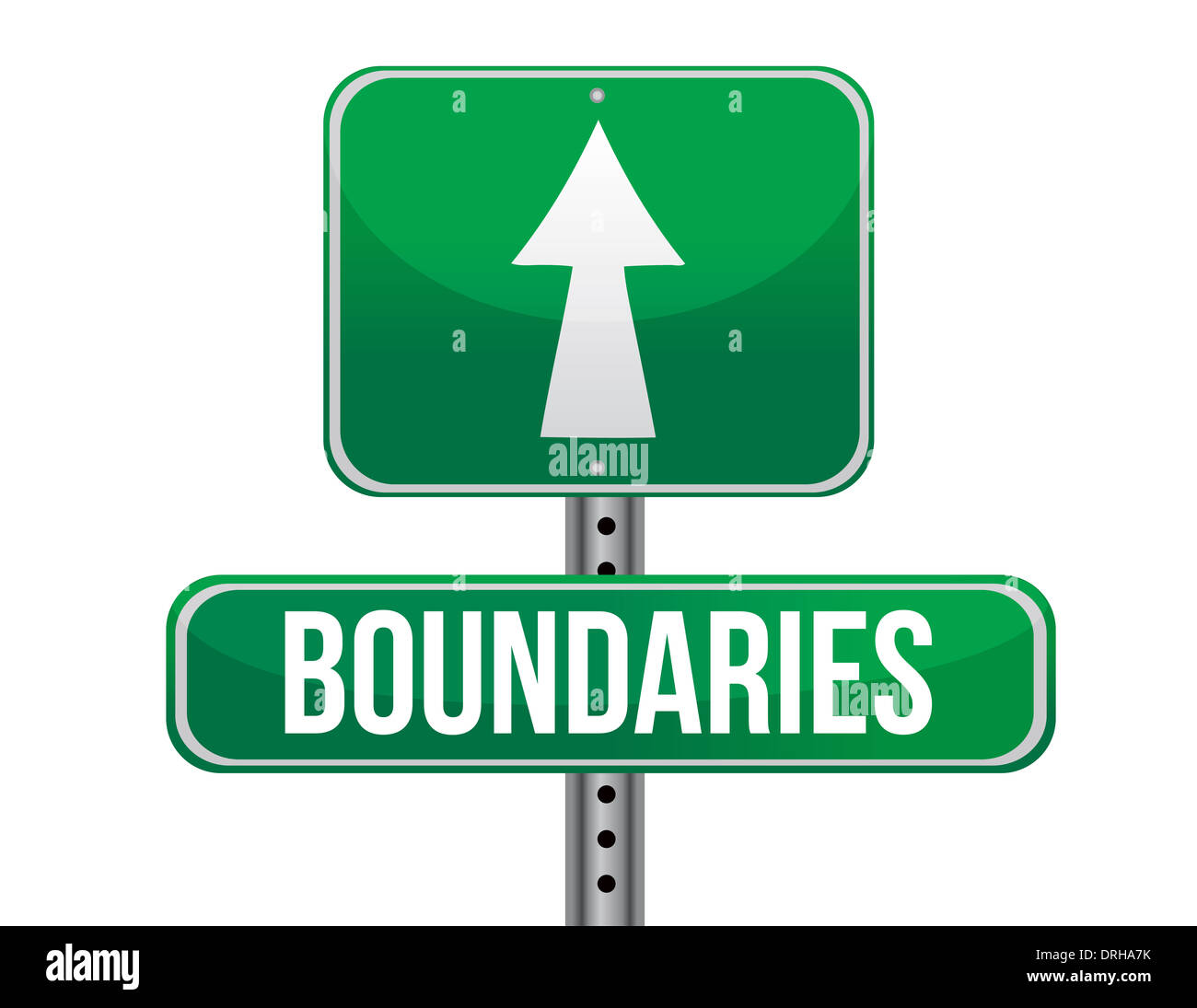 boundaries road sign illustration design over a white background Stock ...