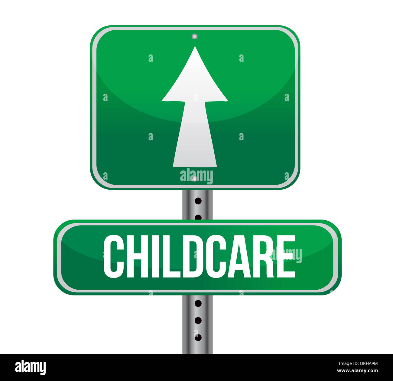 child care road sign illustration design over a white background Stock ...