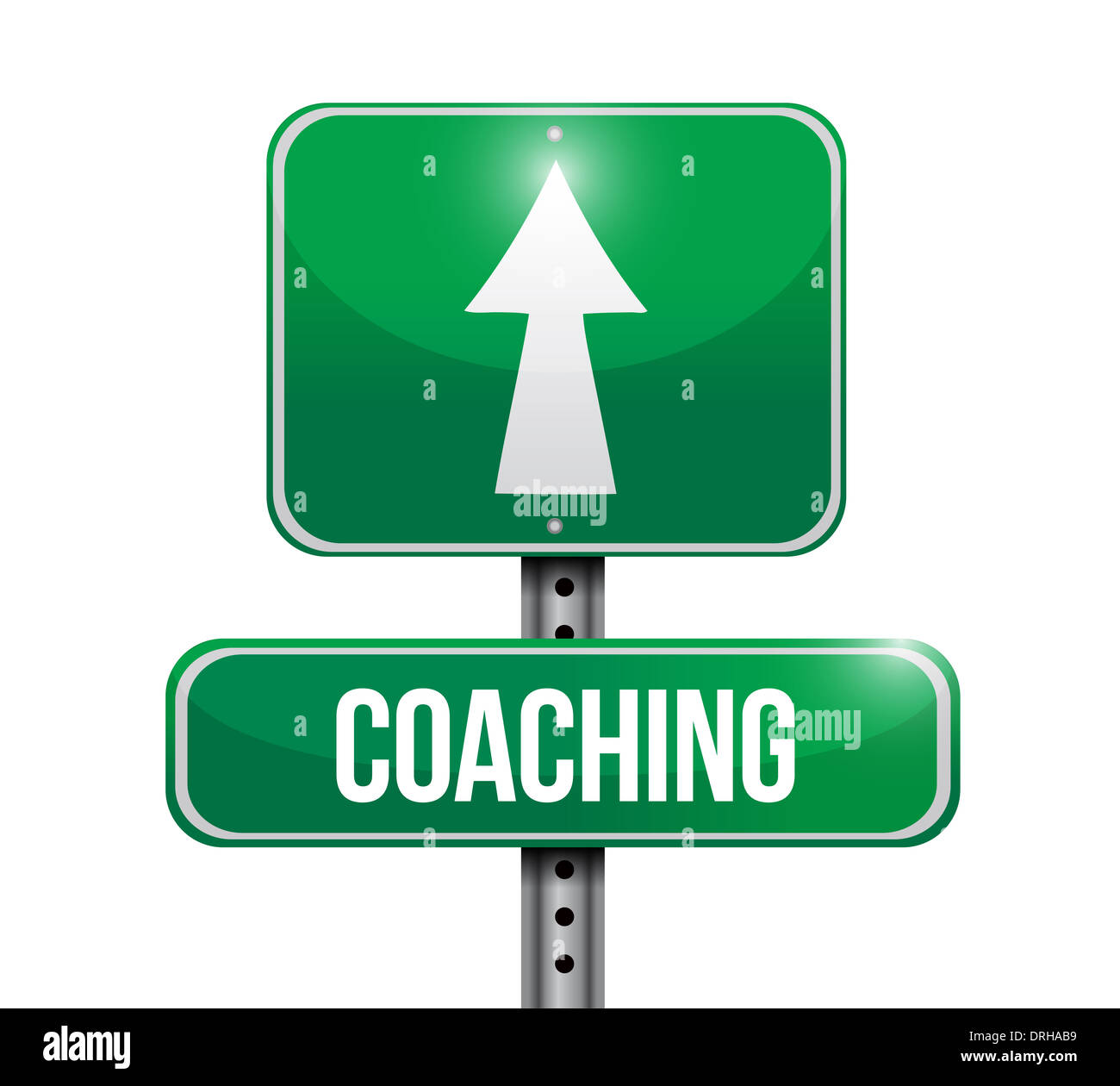 coaching road sign illustration design over a white background Stock ...
