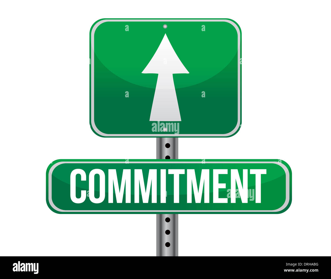 commitment road sign illustration design over a white background Stock ...