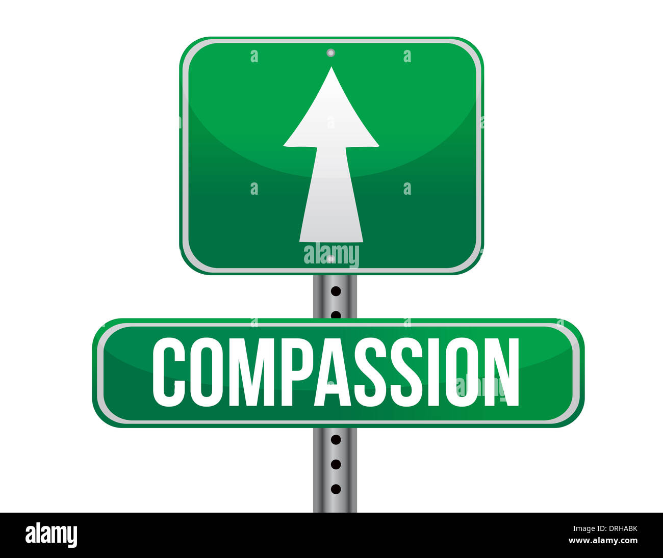 compassion road sign illustration design over a white background Stock ...