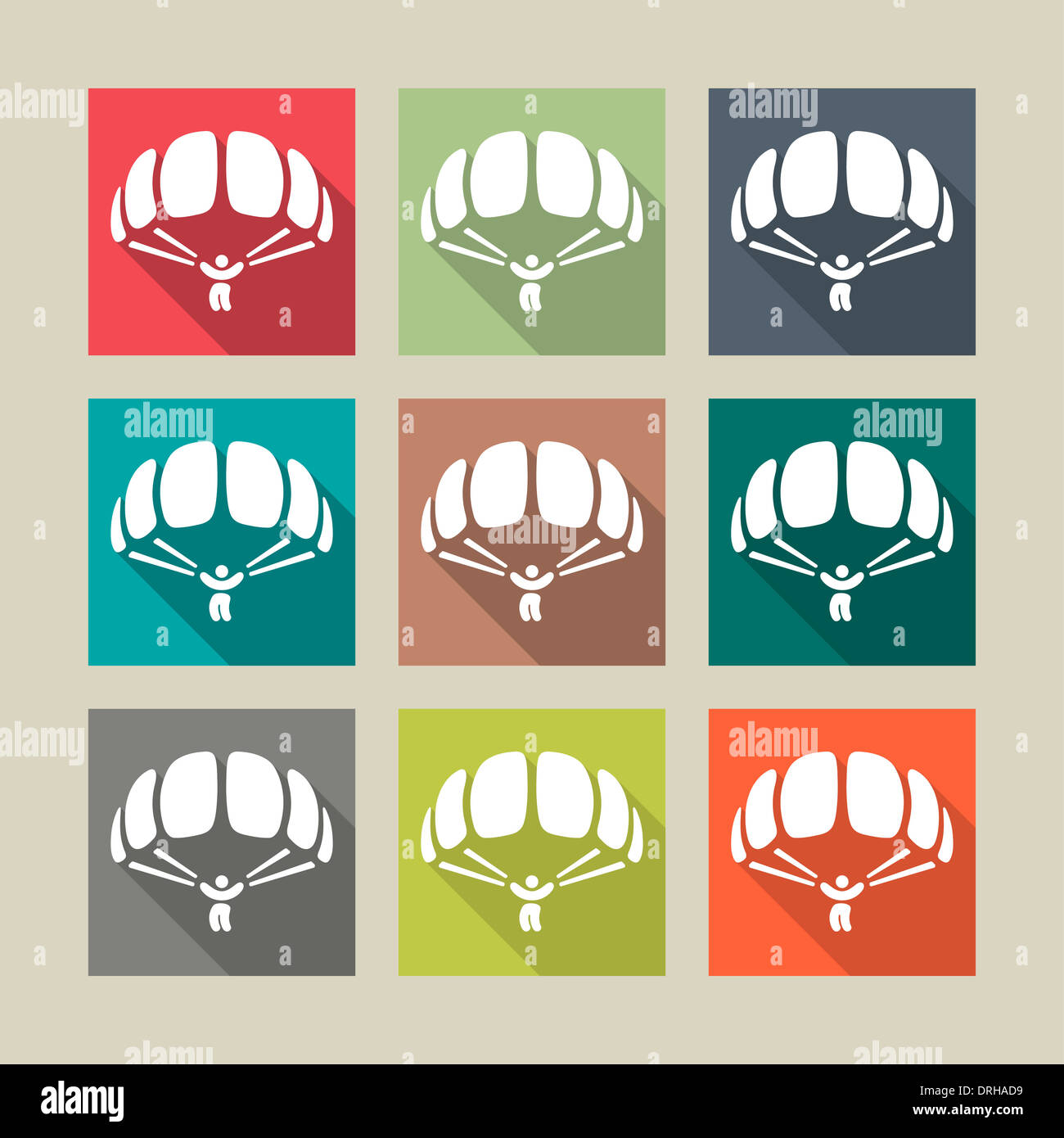 Parachute vector vectors hi-res stock photography and images - Alamy