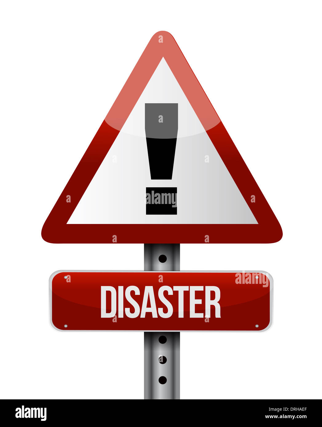 disaster road sign illustration design over a white background Stock ...