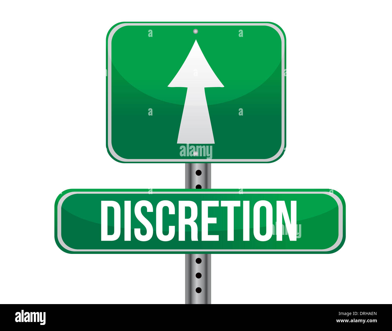 discretion road sign illustration design over a white background Stock ...