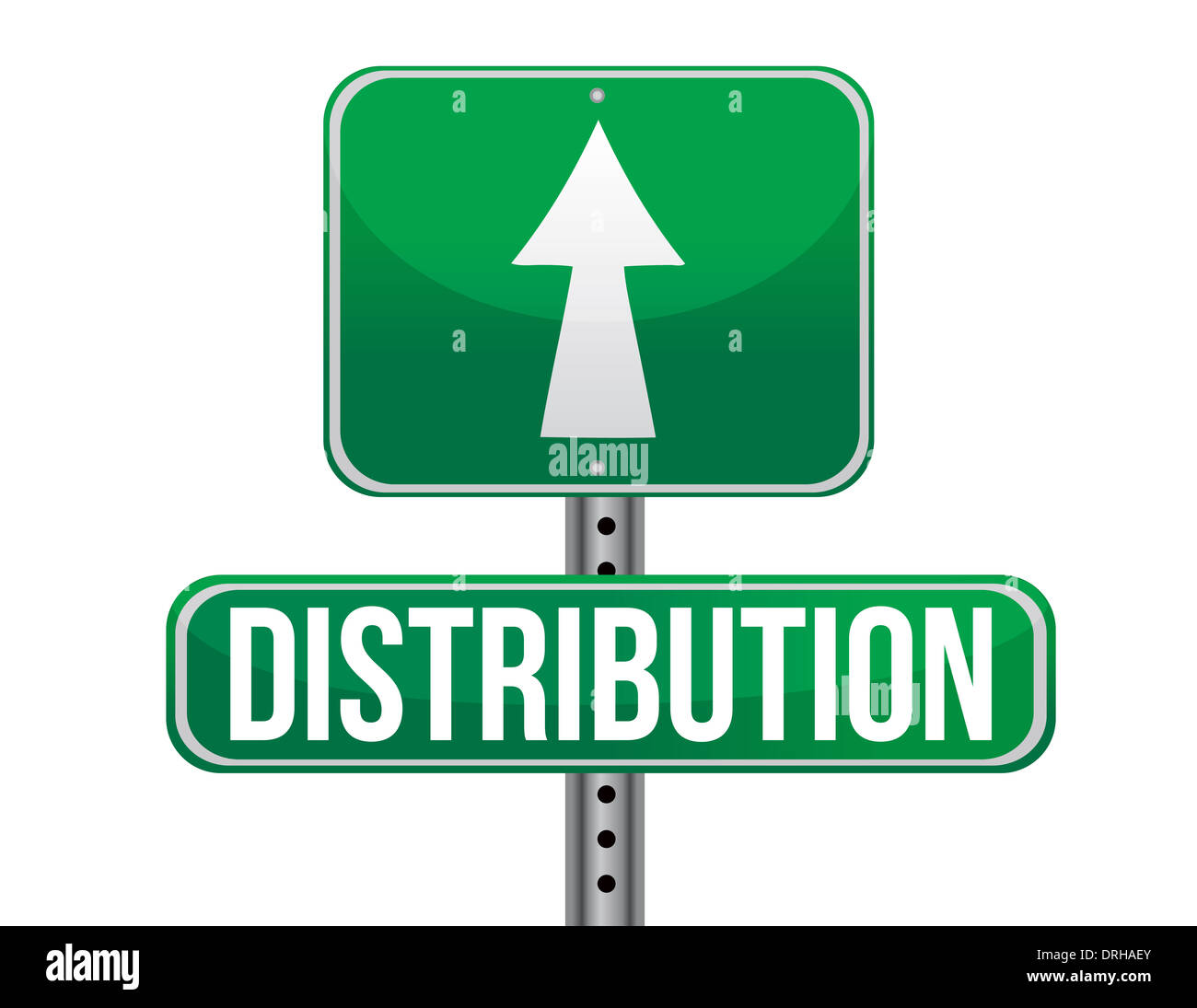 distribution traffic road sign illustration design over white Stock ...