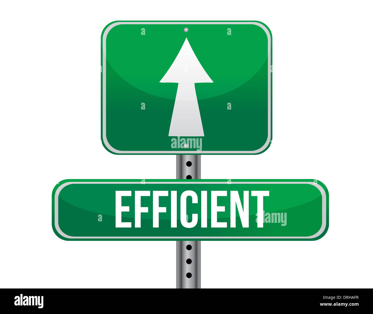 Efficient road sign illustration design Stock Photo - Alamy