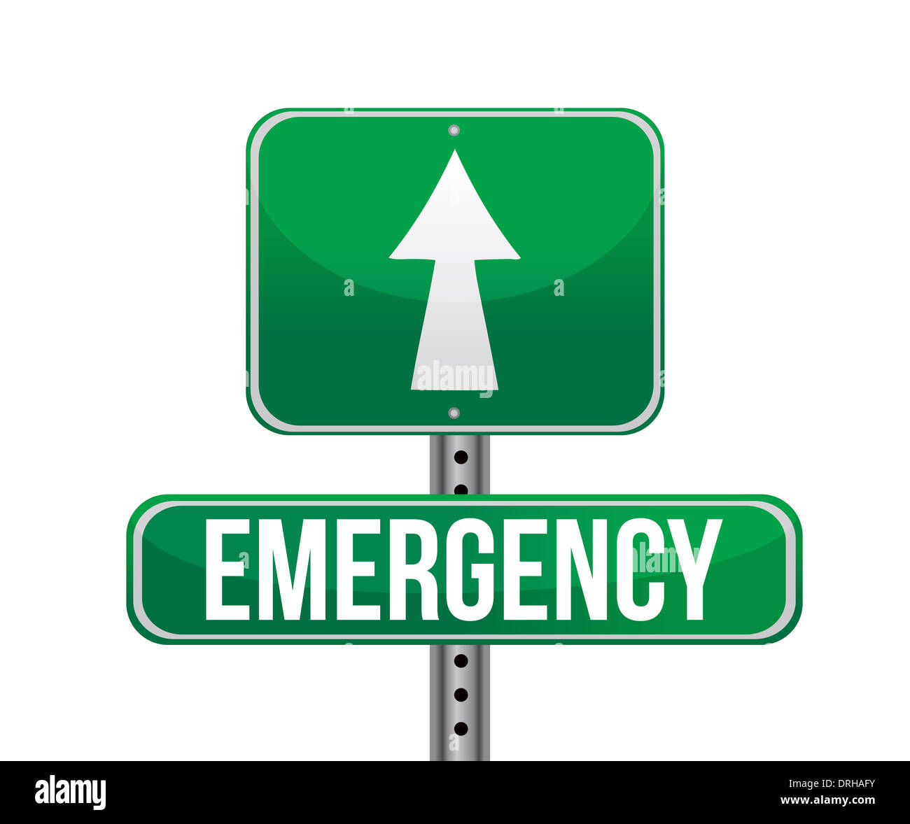 emergency road sign illustration design over white Stock Photo - Alamy