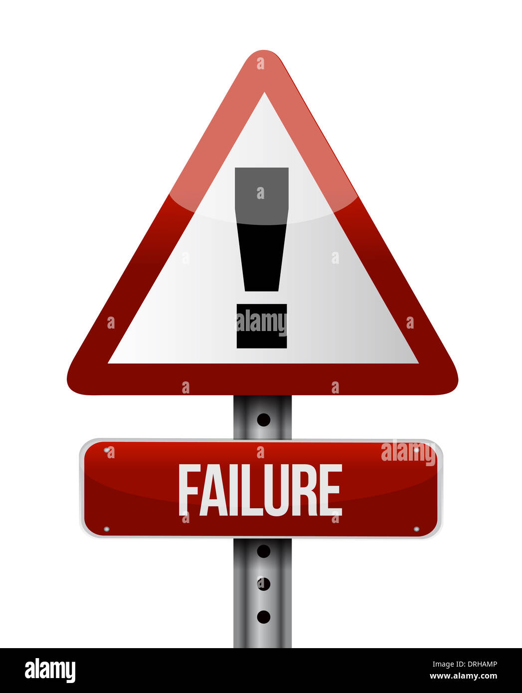 failure road sign illustration design over a white background Stock ...