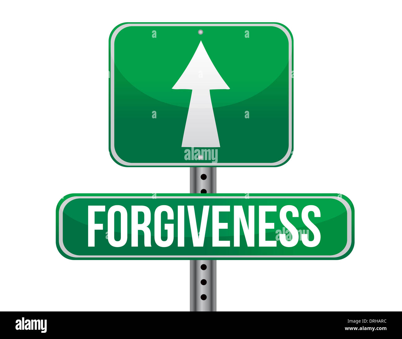 forgiveness road sign illustration design over a white background Stock ...