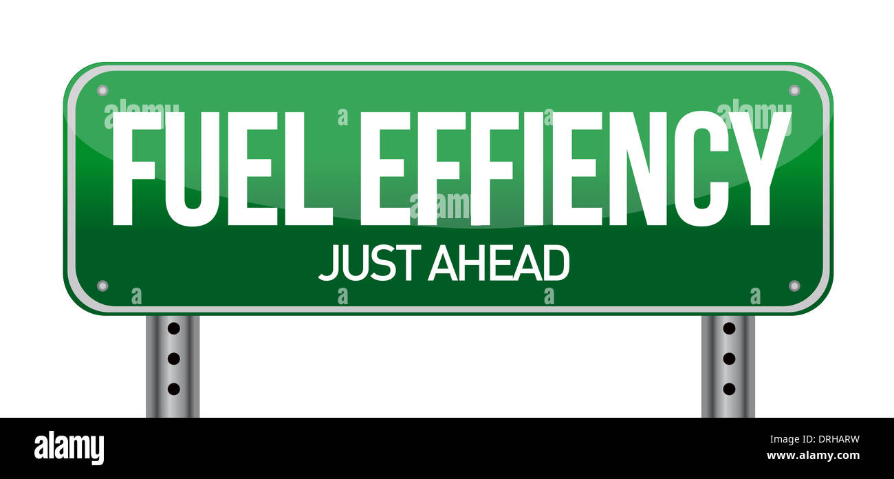 fuel efficiency road sign illustration design isolated on white Stock ...