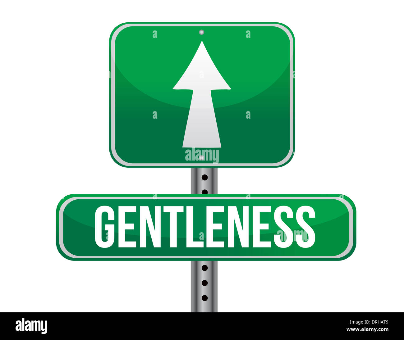 gentleness road sign illustration design over a white background Stock ...