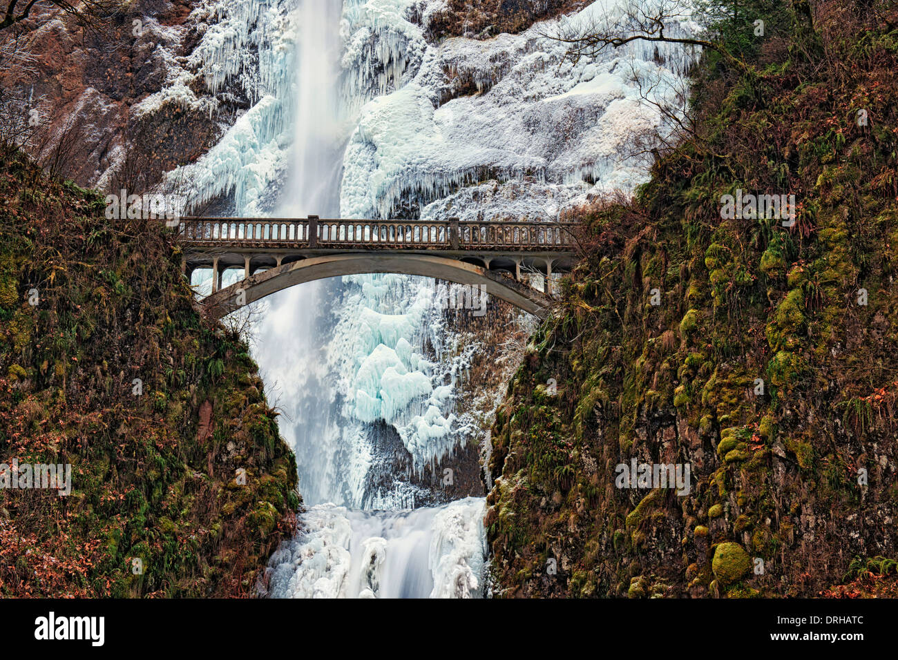 Wind and cold in the Columbia River Gorge create these icy formations ...