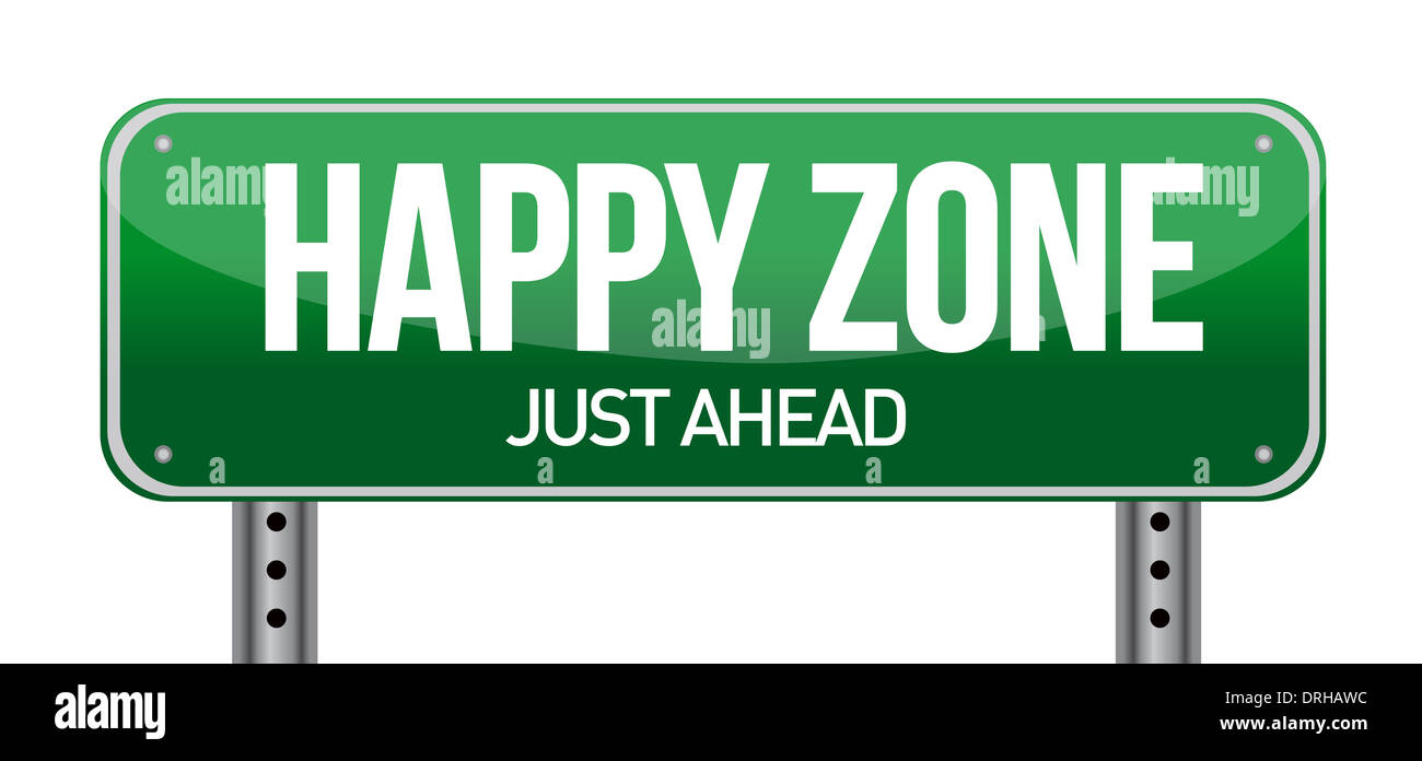 happy zone sign illustration design over a white background Stock Photo ...