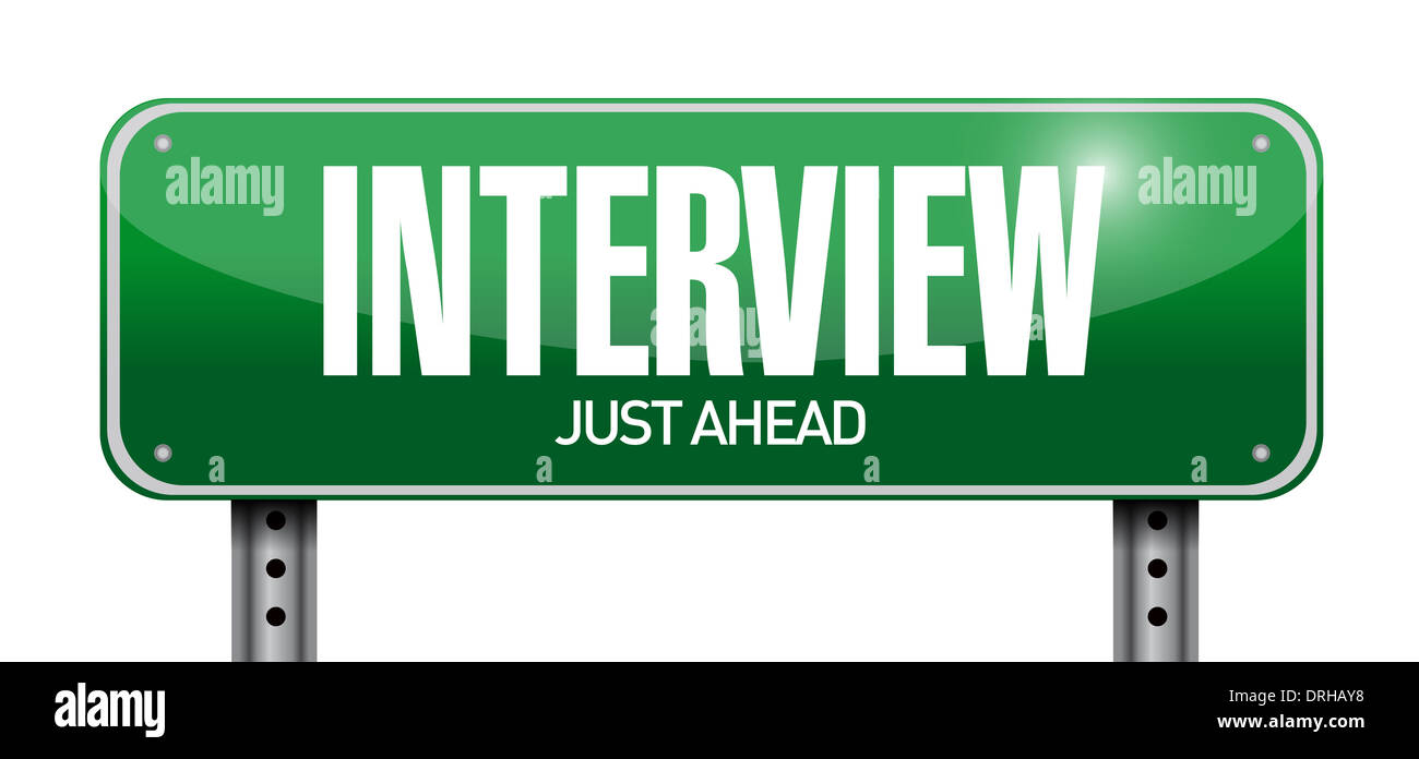 interview road sign illustration design over a white background Stock ...