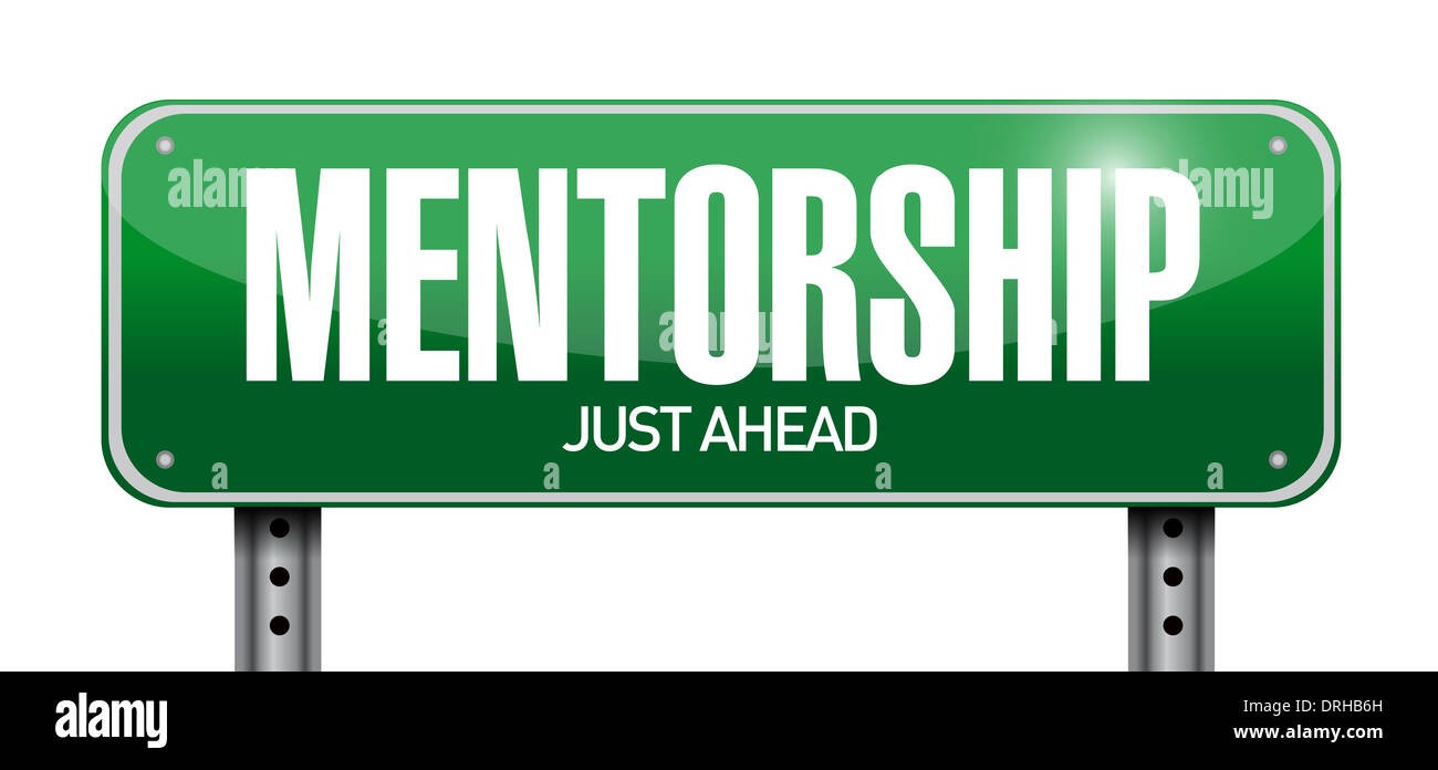 mentorship road sign illustration design over a white background Stock ...