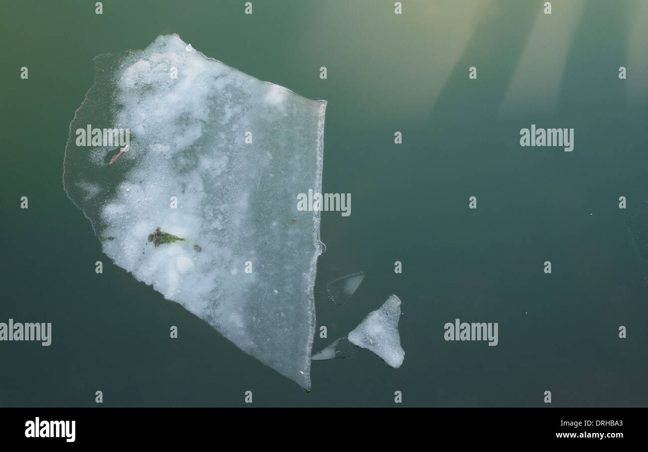 Floating ice on water Stock Photo - Alamy