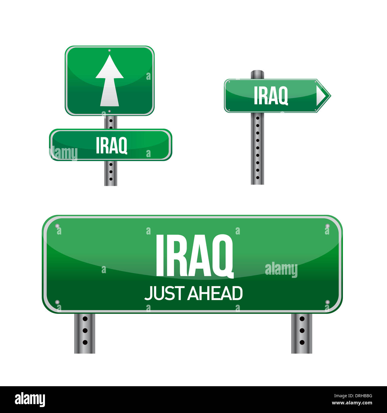 Road sign highway iraq hi-res stock photography and images - Alamy
