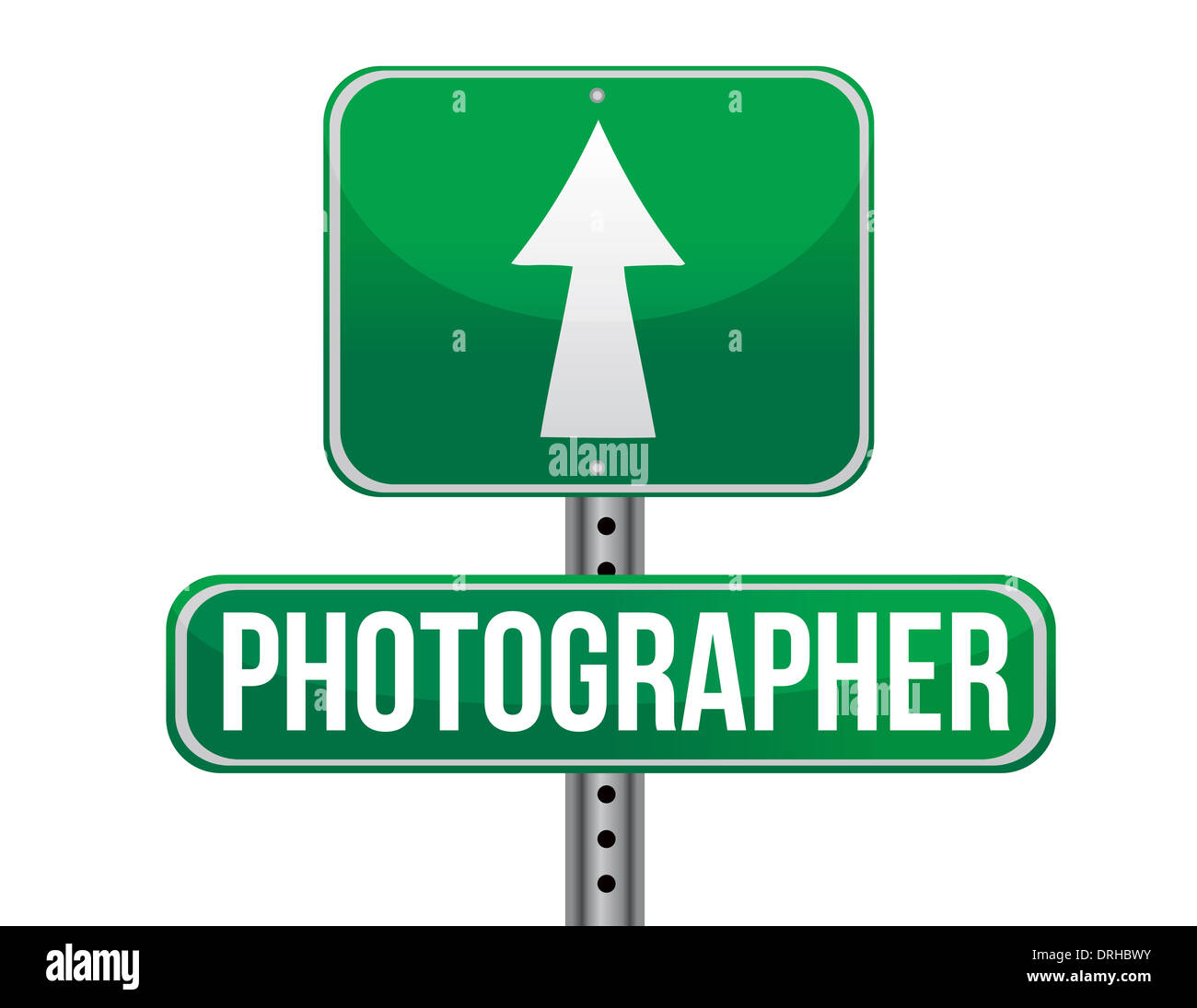 photographer road sign illustration design over a white background ...