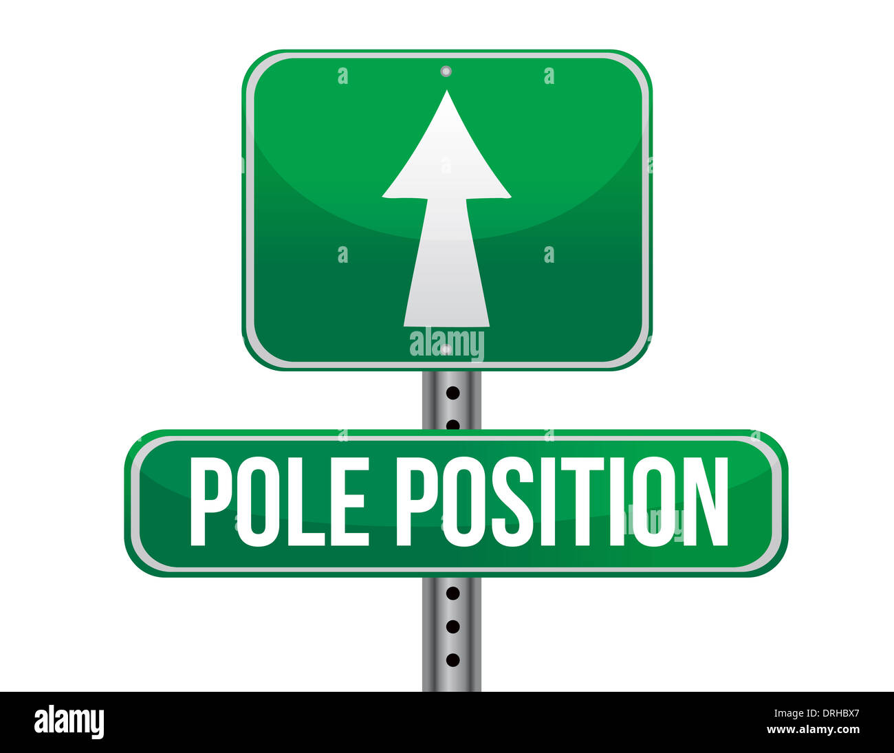 Pole position road sign illustration design Stock Photo - Alamy