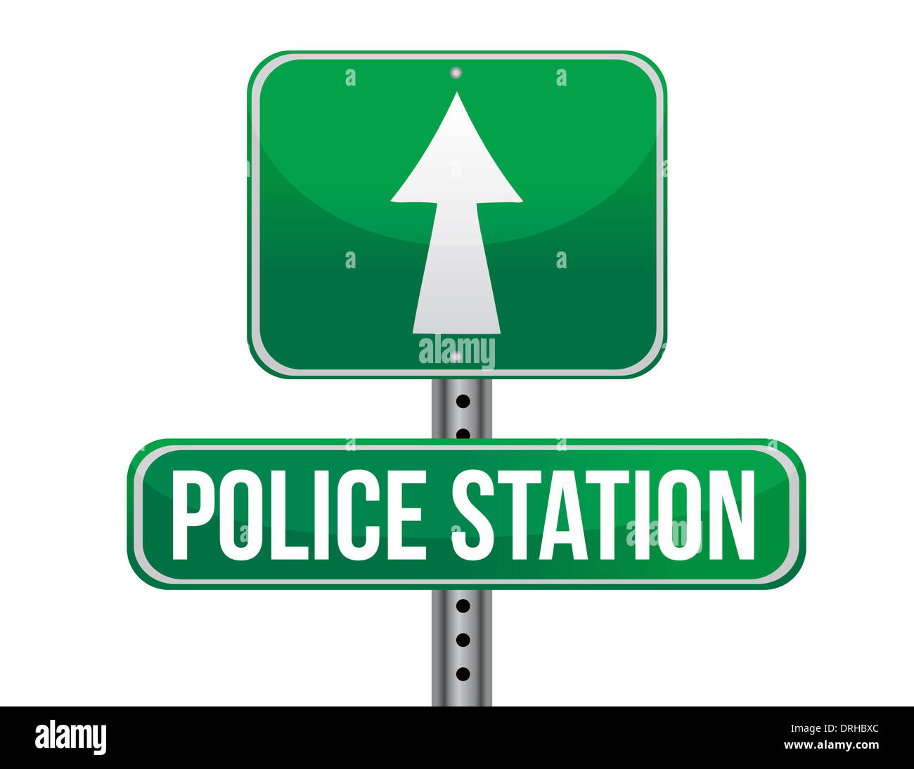 police station road sign illustration design over a white background ...