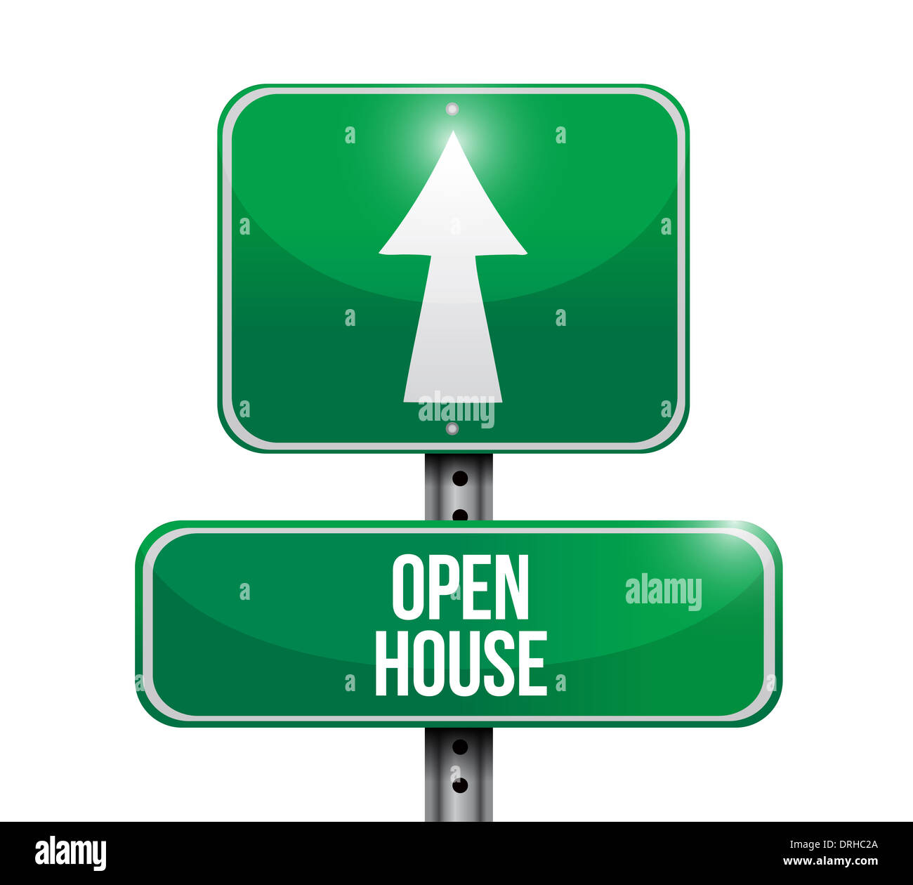 open house road sign illustration design over a white background Stock ...
