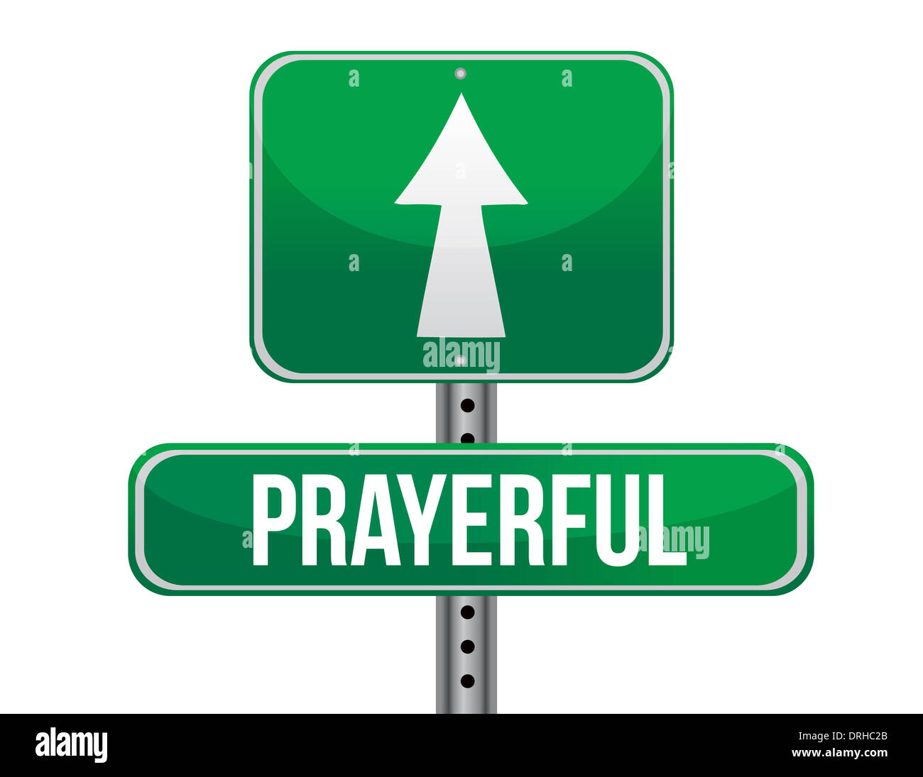 Prayerful road sign illustration design Stock Photo - Alamy