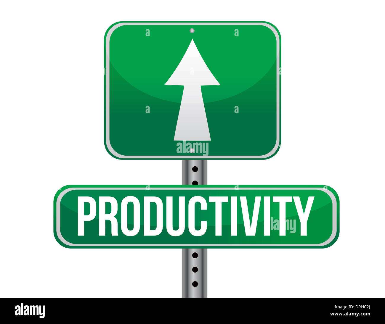 productivity road sign illustration design over a white background ...