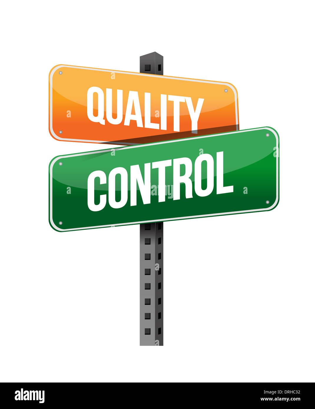 quality control sign illustration design over a white background Stock ...