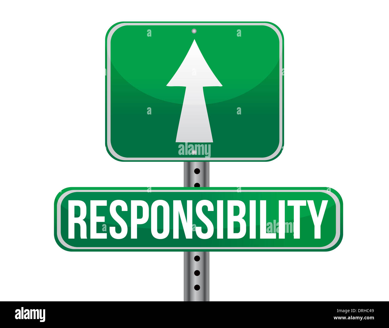 responsibility road sign illustration design over a white background Stock Photo - Alamy