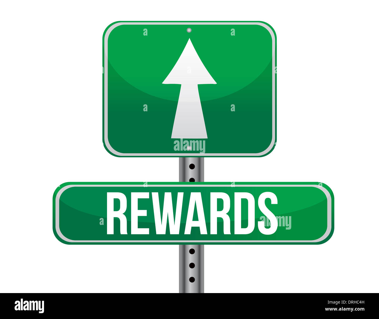 rewards highway sign illustration design over a white background Stock ...