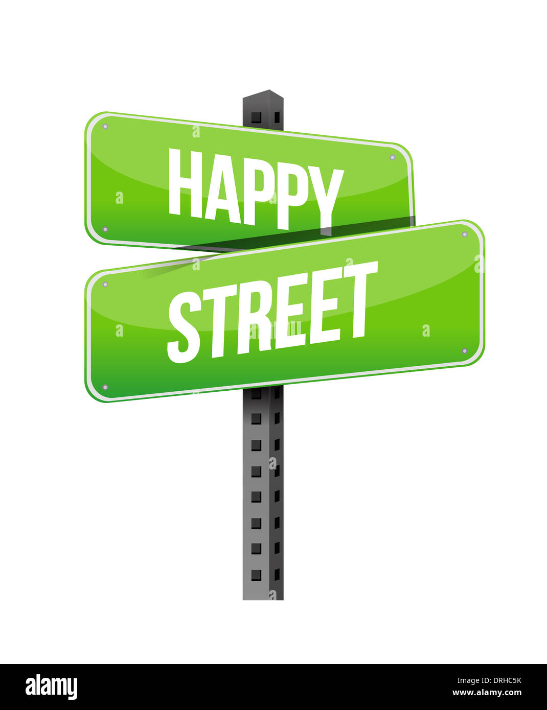 happy street road sign illustration design over a white background ...
