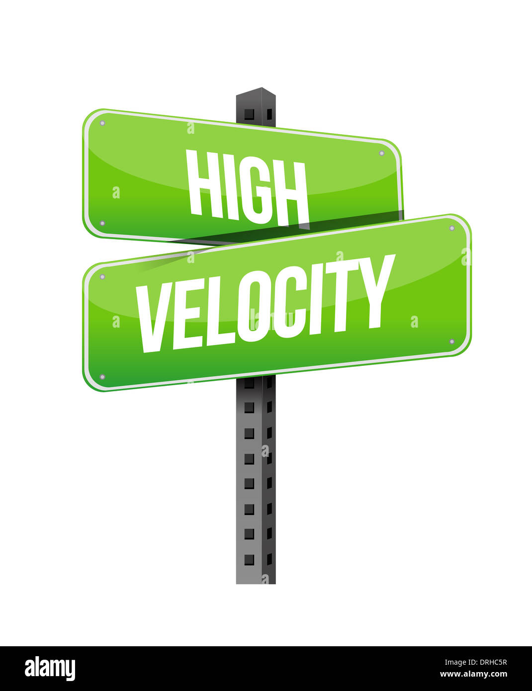 high velocity road sign illustration design over a white background ...