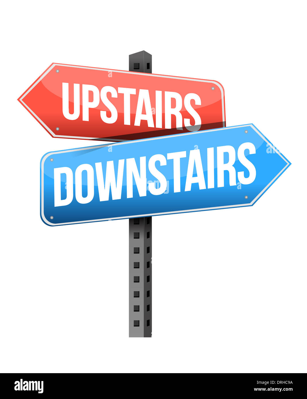 Opposite direction up stairs Cut Out Stock Images & Pictures - Alamy