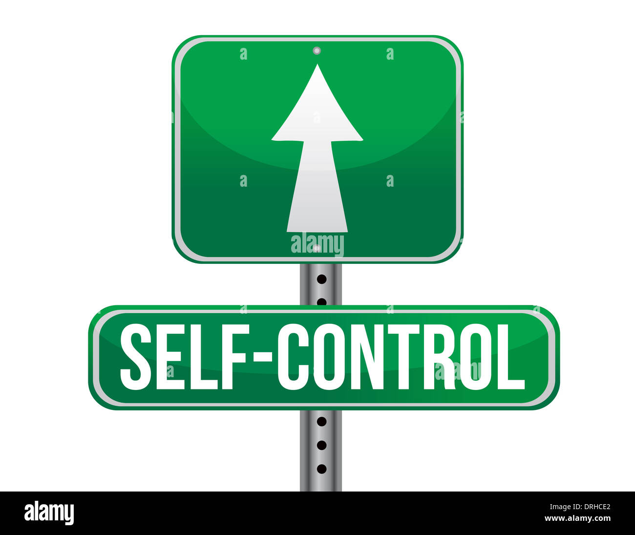self control road sign illustration design over a white background ...