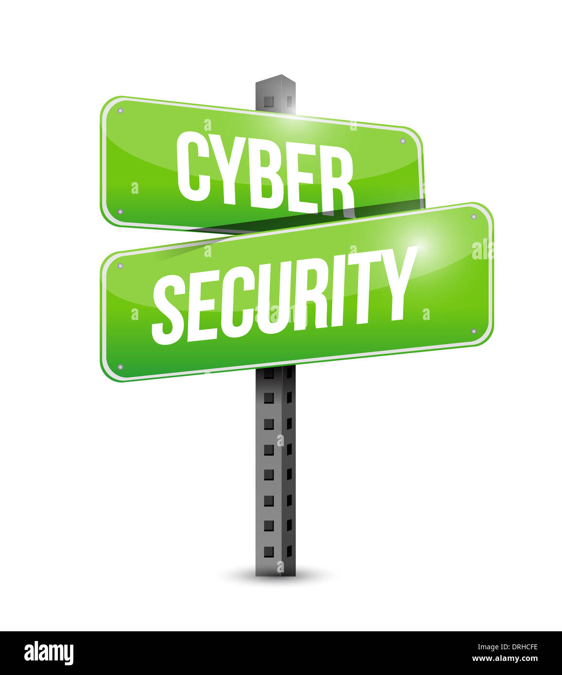 cyber security road sign illustration design over a white background ...