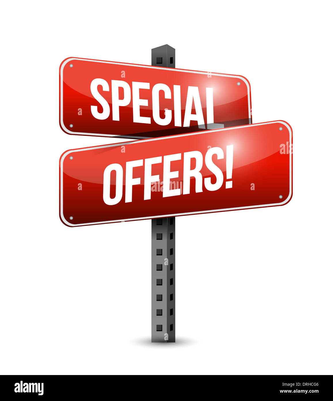 special offers road sign illustration design over a white background ...