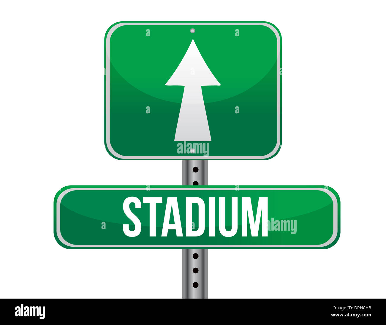 Stadium road sign Stock Photo - Alamy
