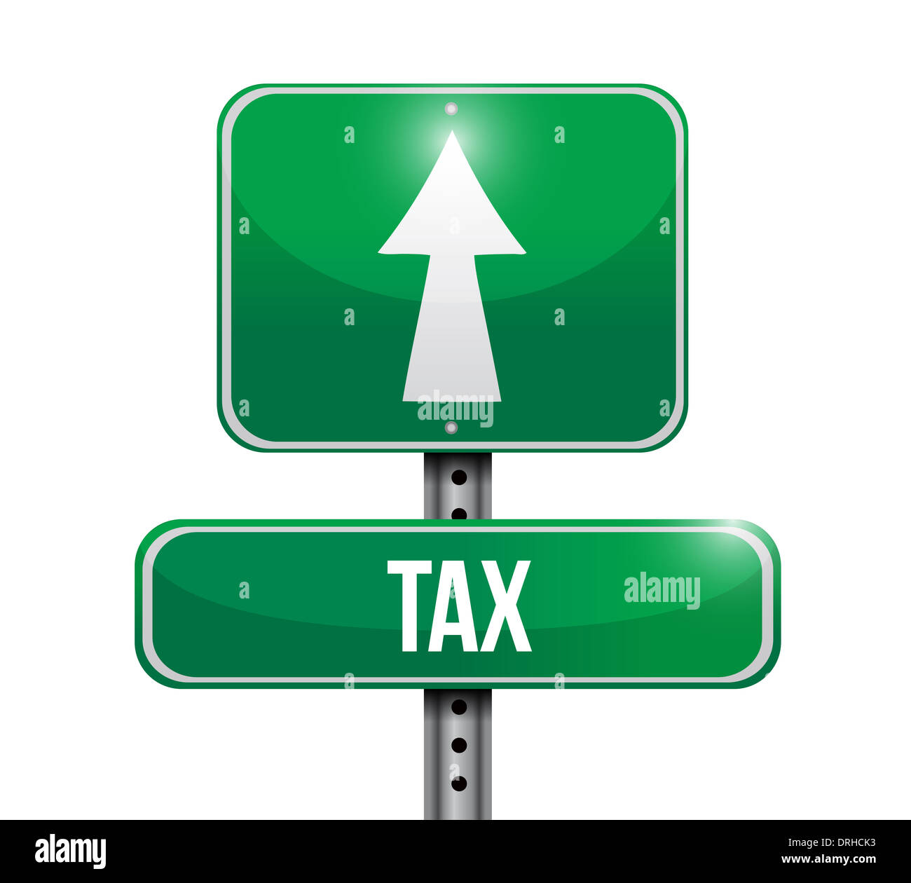 tax road sign illustration design over a white background Stock Photo ...