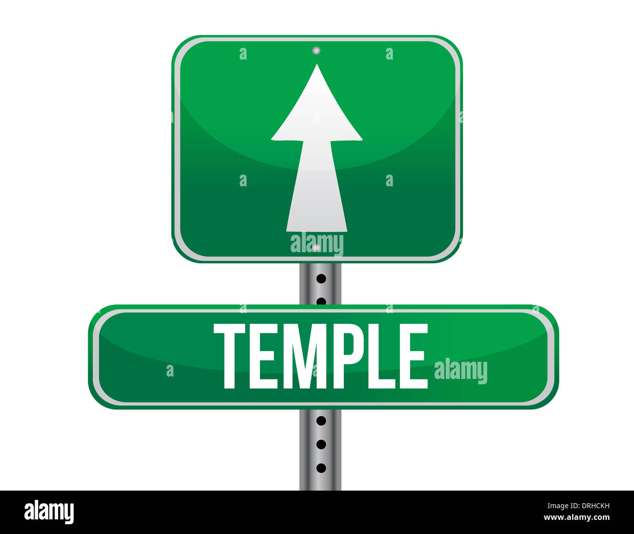 Temple road sign Stock Photo - Alamy