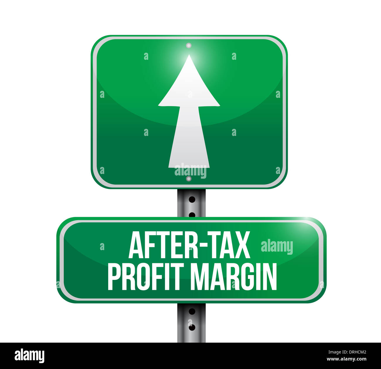 after-tax profit margin road sign illustrations design over white Stock ...